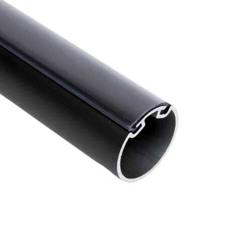Matte Black Capped Round Closet Rod 1-5/16" | Smooth-Glide Insert ...