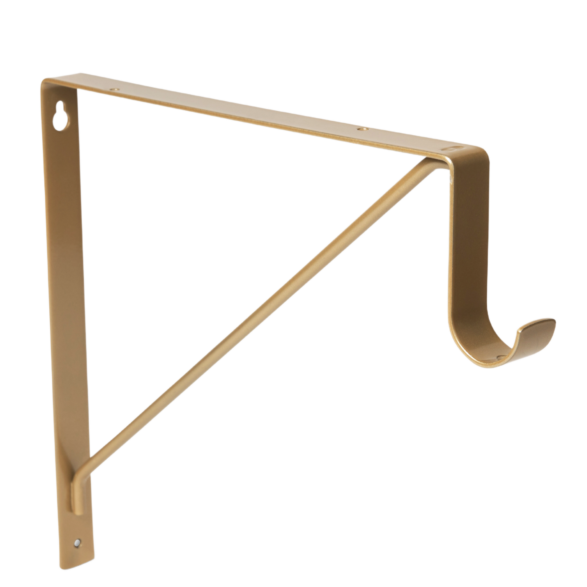Round Rod and Shelf Bracket Matte Brass – The Closet Rod Company
