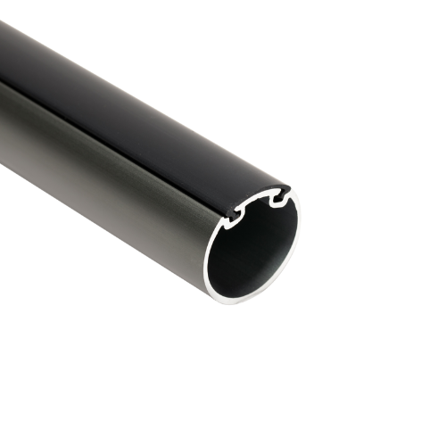 Slate Grey Capped Round Closet Rod 1-5/16" | Anodized Aluminum ...