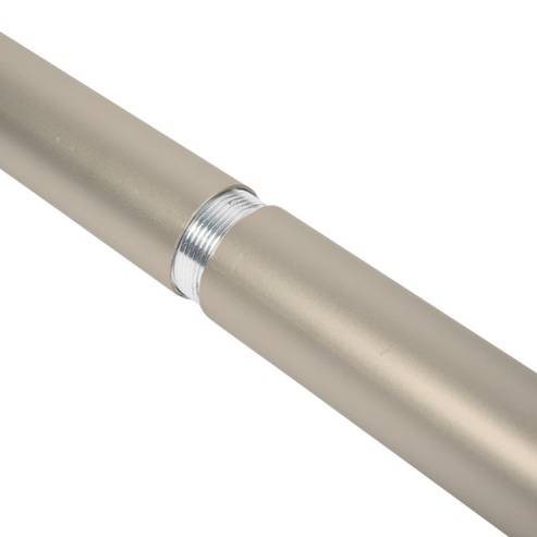 Round Matte Nickel Threaded Closet Rod | 1-5/16" Aluminum | Choose 4 ...