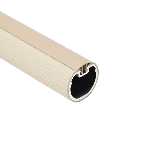 Oyster Vegan Leather Round Closet Rod 1-5/16" | Designer Closet Hanging ...