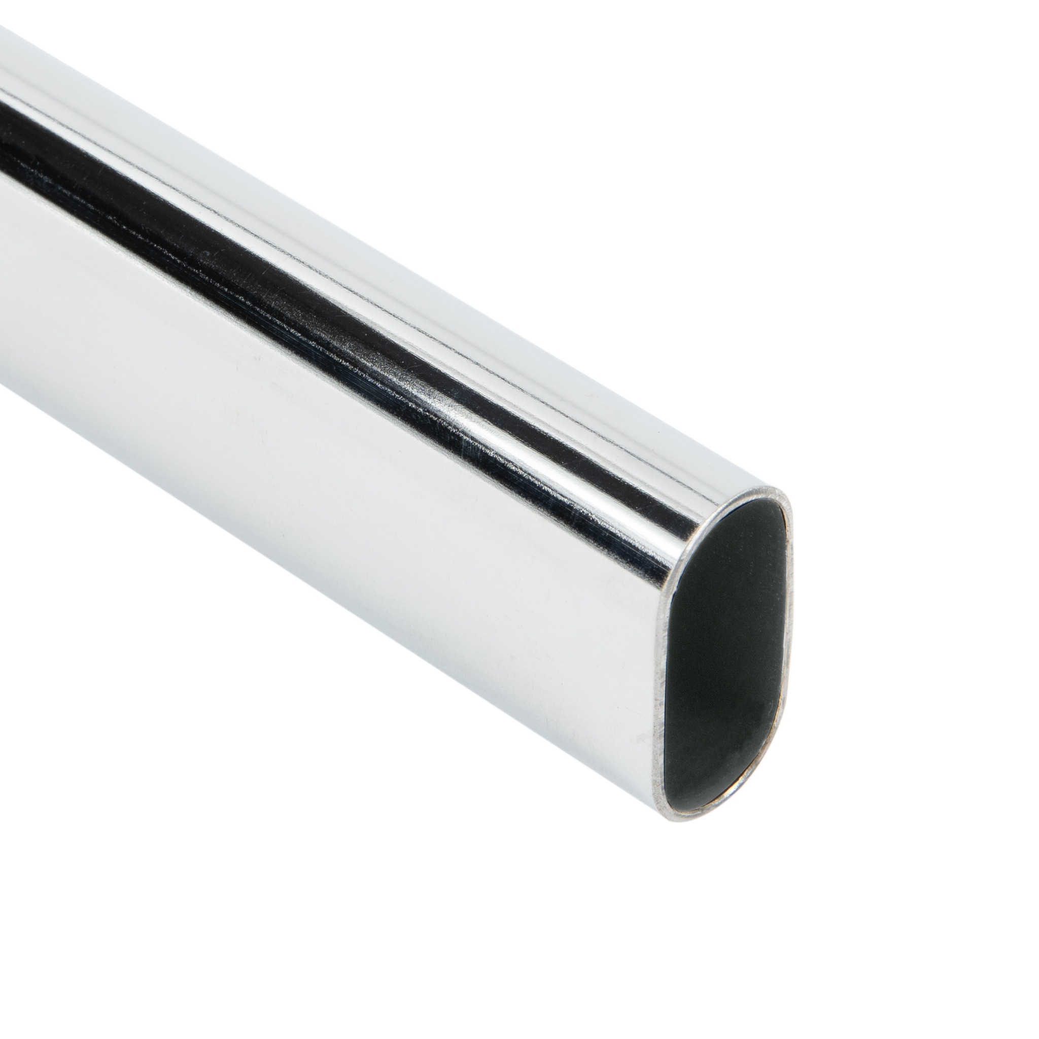 Polished Chrome Oval Closet Rod (1-5/16") | Bright Mirror-Finish ...