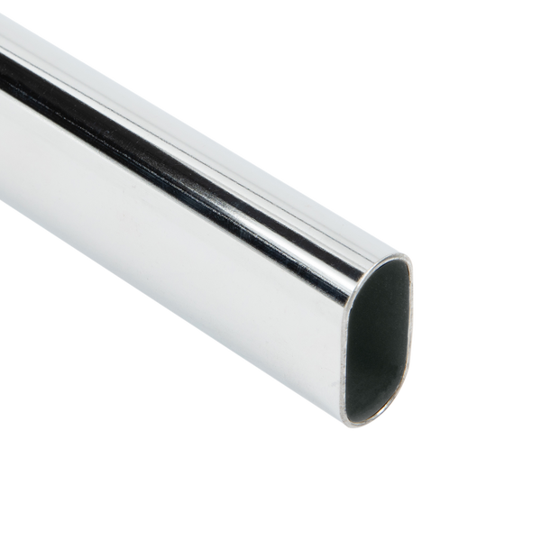 Polished Chrome Oval Closet Rod (1-5/16") | Bright Mirror-Finish ...